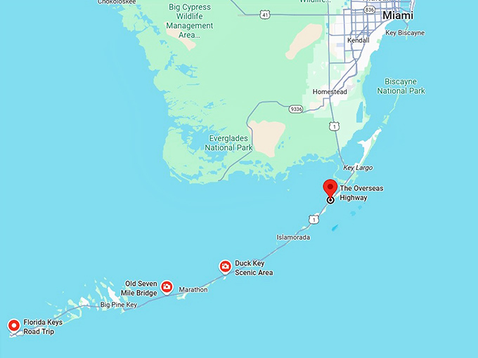 16. florida keys scenic highway map