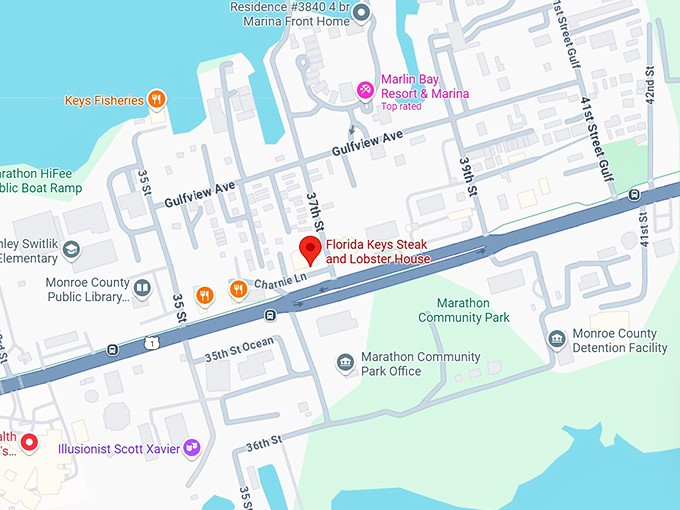 16. florida keys steak and lobster house map