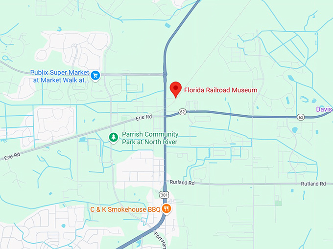 16. florida railroad museum map