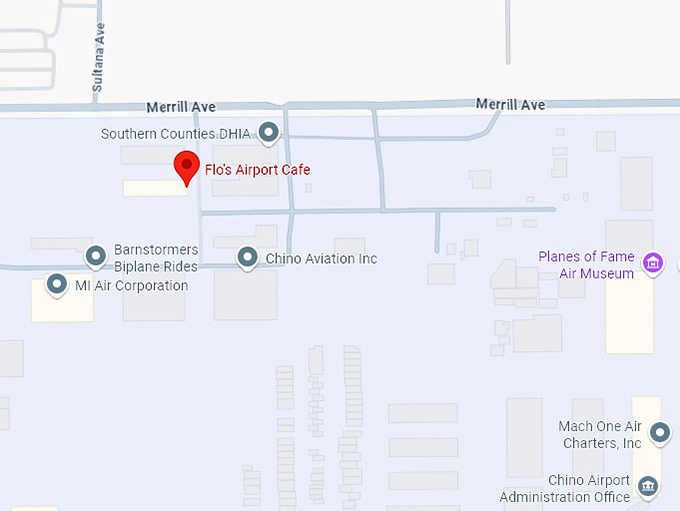 16. flo's airport cafe map