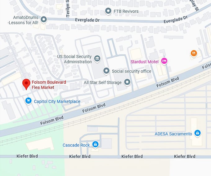 16. folsom boulevard flea market map