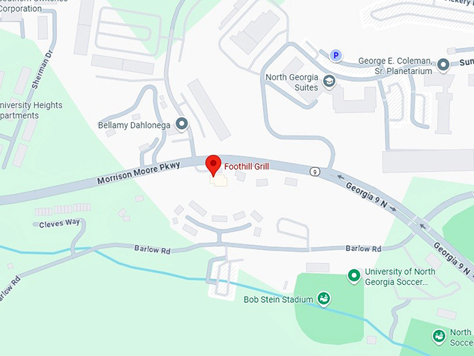 16. foothill grill map