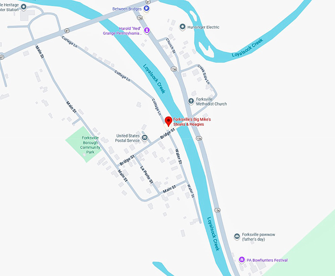 16. forksville&rsquo;s big mike&rsquo;s steaks & hoagies map