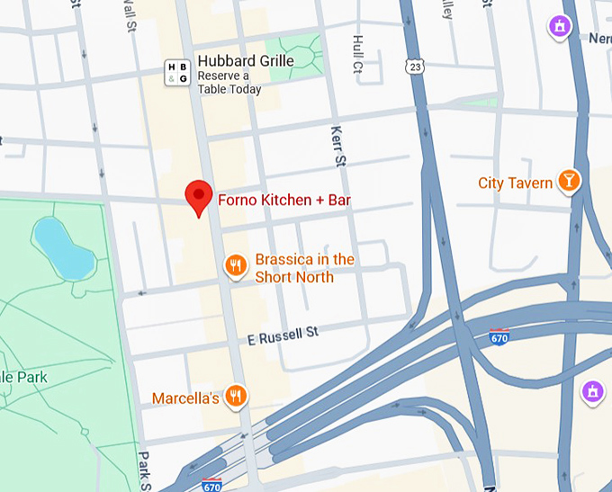 16. forno kitchen + bar map