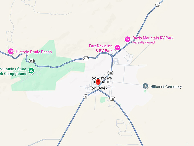 16. fort davis tx map