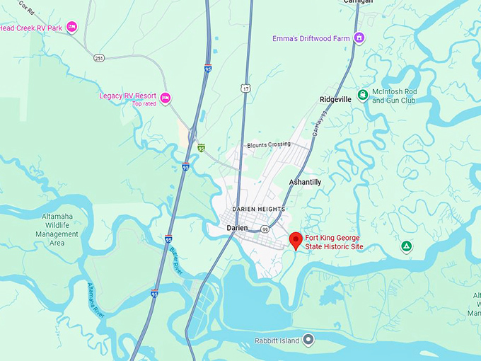 16. fort king george historic site map