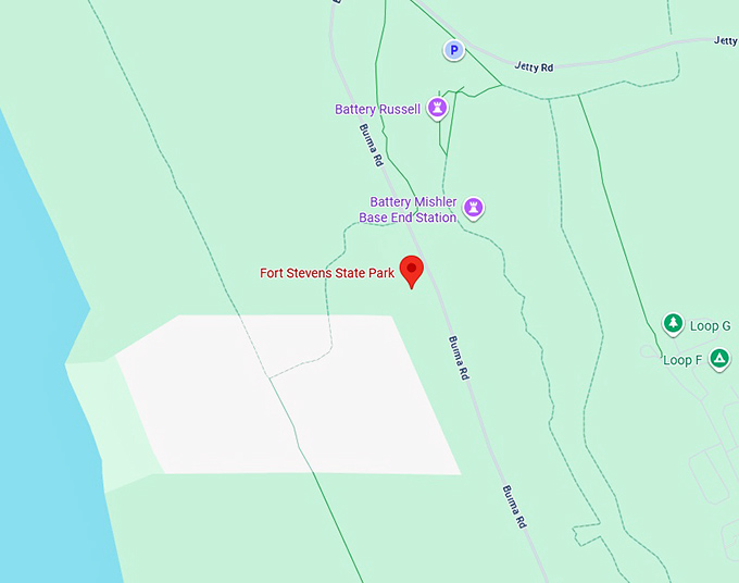 16. fort stevens state park map