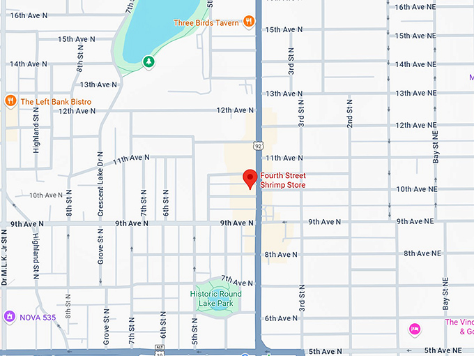 16. fourth street shrimp store map