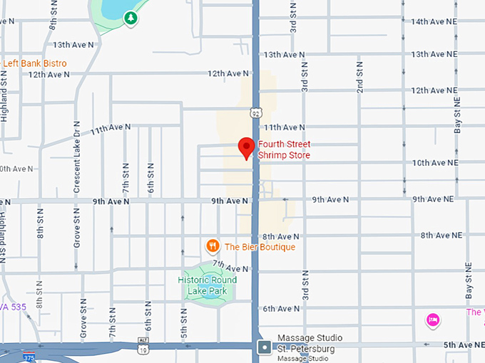 16. fourth street shrimp store map