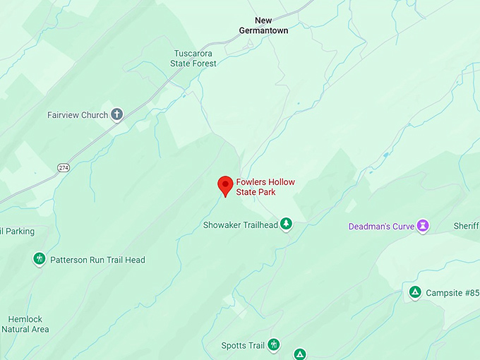 16. fowlers hollow state park map