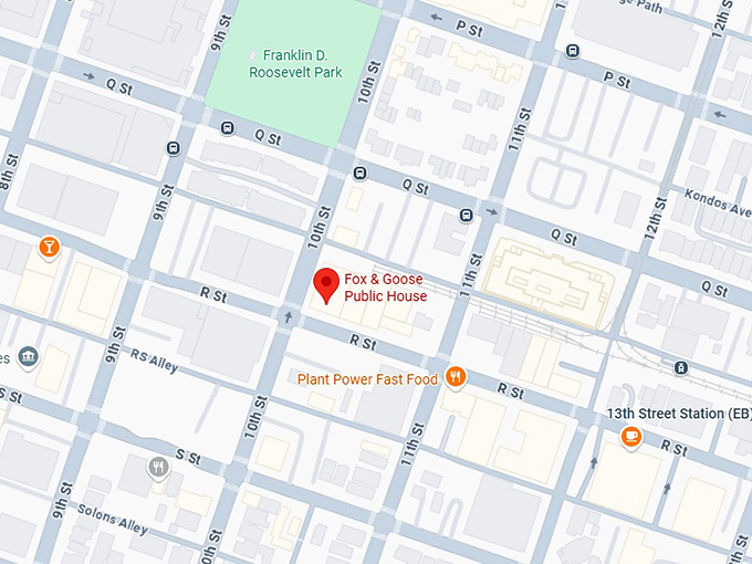 16. fox & goose public house map