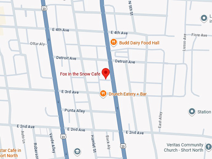 16. fox in the snow cafe (1031 n 4th st) map