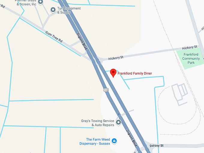 16. frankford family diner map