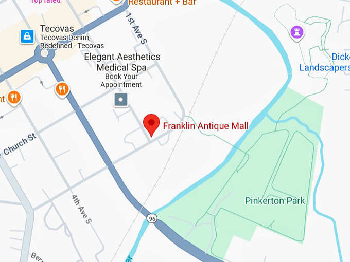 16. franklin antique mall map