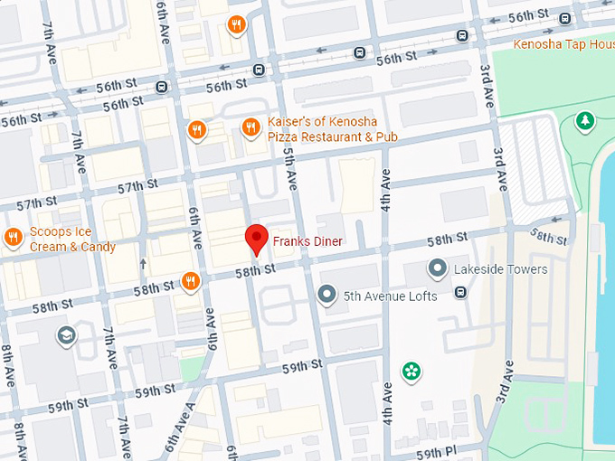 16. frank&rsquo;s diner map