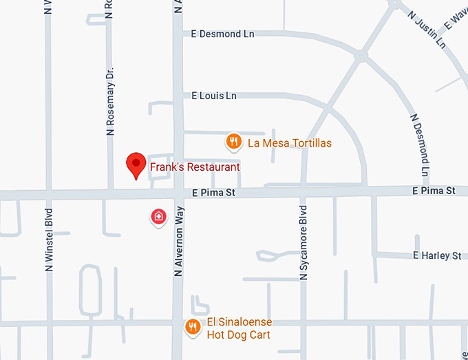 16. frank&rsquo;s restaurant map