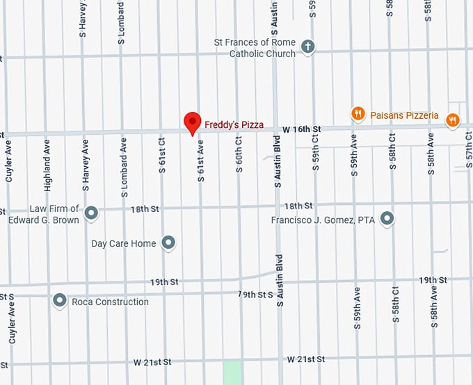 16. freddy's pizza map