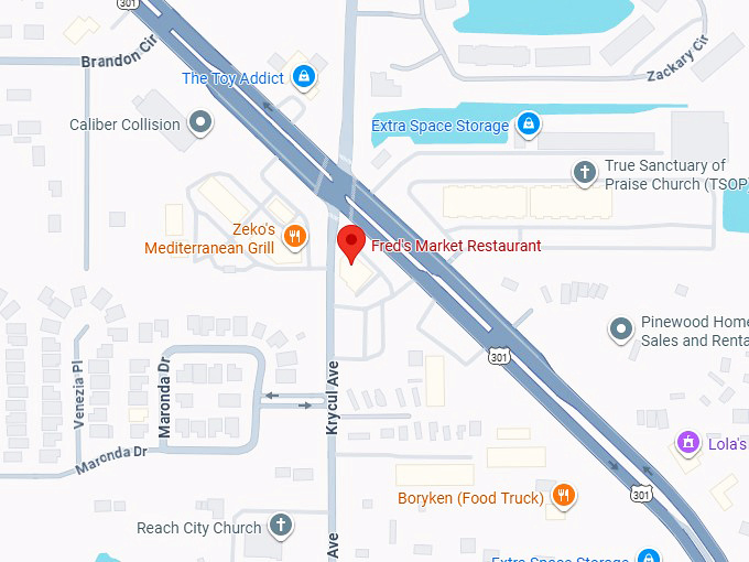 16. fred's market restaurant map