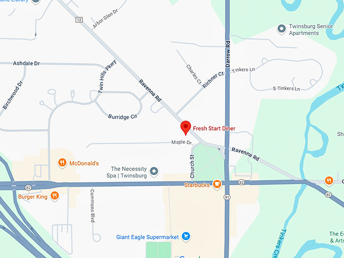 16. fresh start diner map