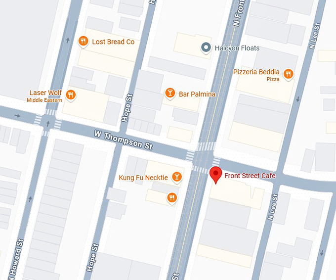 16. front street cafe map