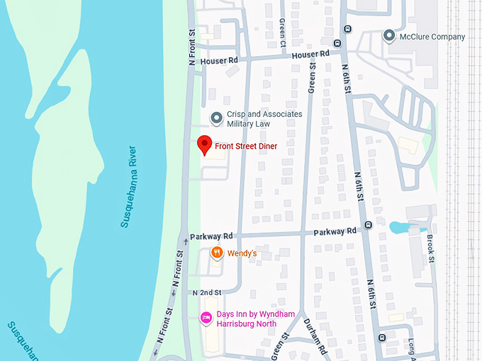 16. front street diner map