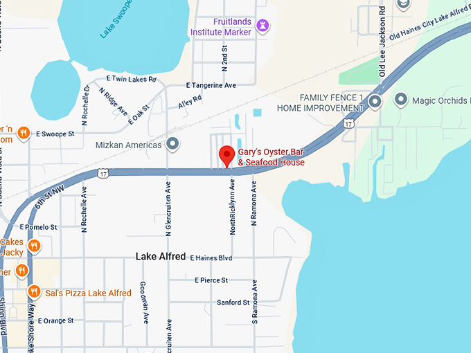 16. gary's oyster bar & seafood house map