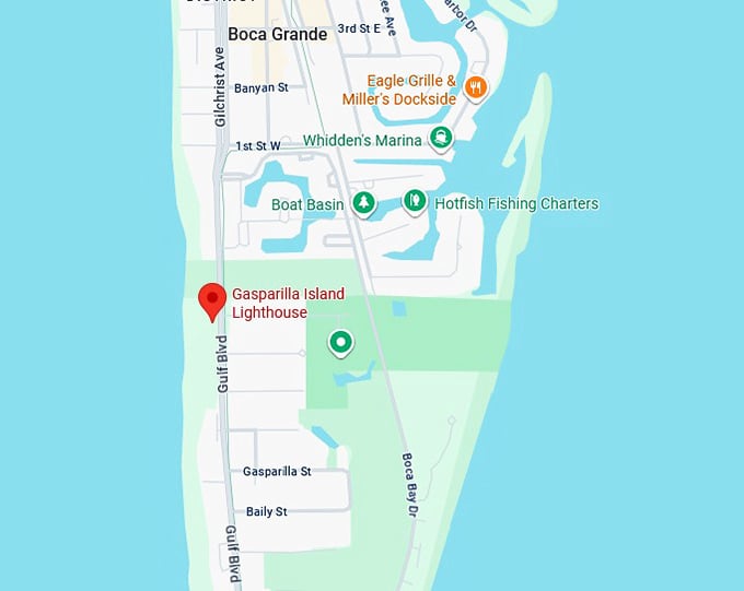 16. gasparilla island lighthouse map