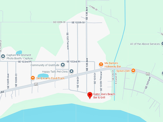 16. gator joe's beach bar & grill map