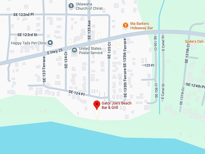 16. gator joe's beach bar & grill map