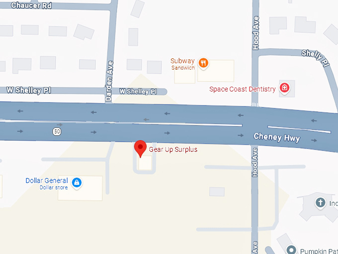 16. gear up surplus inc map