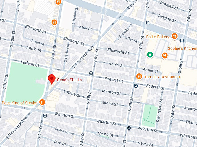 16. geno's steaks map