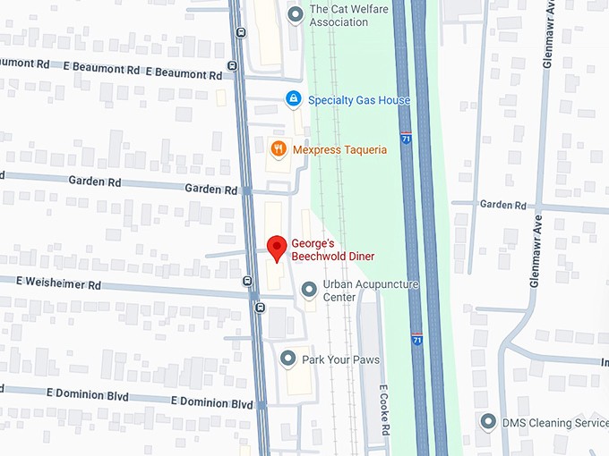 16. george's beechwold diner map
