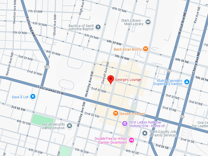 16. george's lounge map