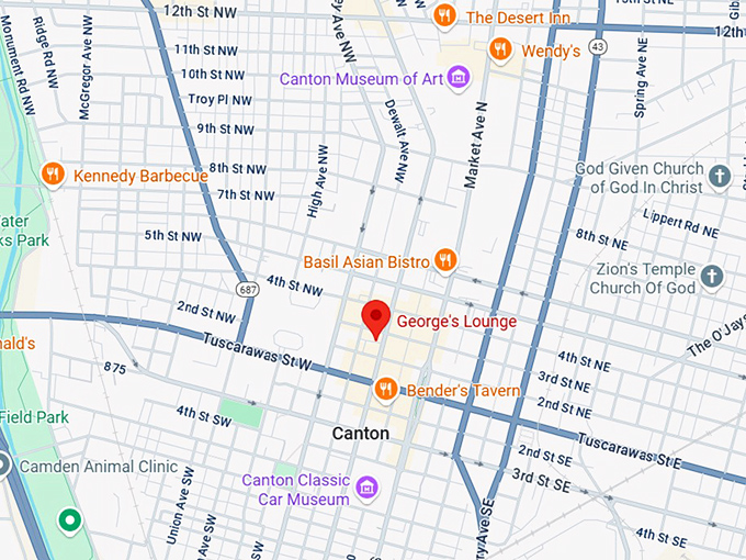 16. george's lounge map