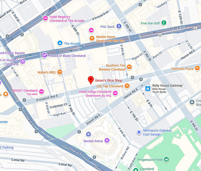 16. geraci's slice shop map