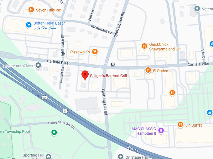 16. gilligan's bar and grill map