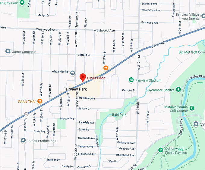 16. gina's place map