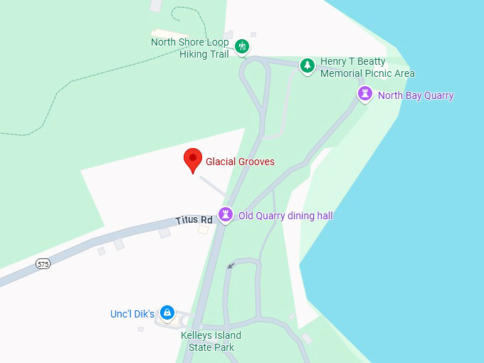 16. glacial grooves map