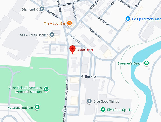 16. glider diner map