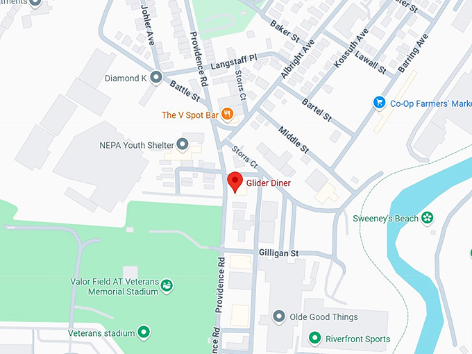 16. glider diner map