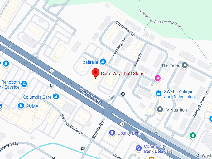 16. god's way thrift store map