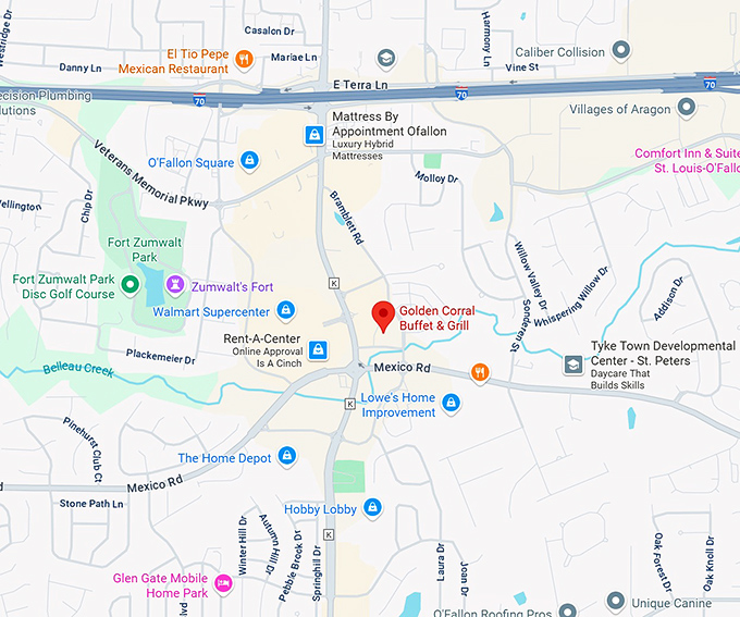 16. golden corral buffet & grill map