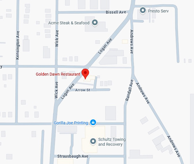 16. golden dawn restaurant map