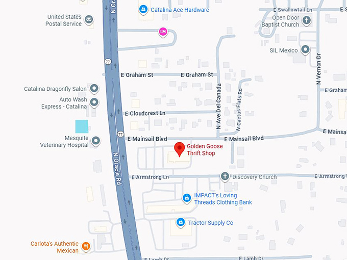 16. golden goose thrift shop map