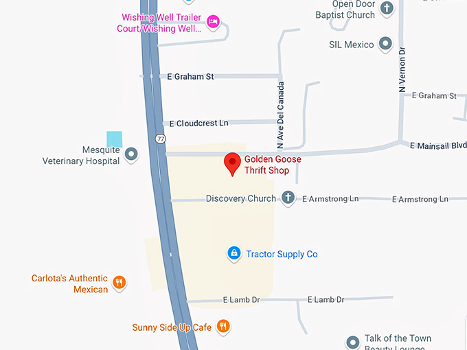 16. golden goose thrift shop map