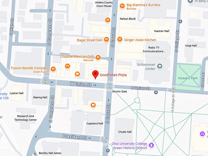 16. goodfella's pizza map