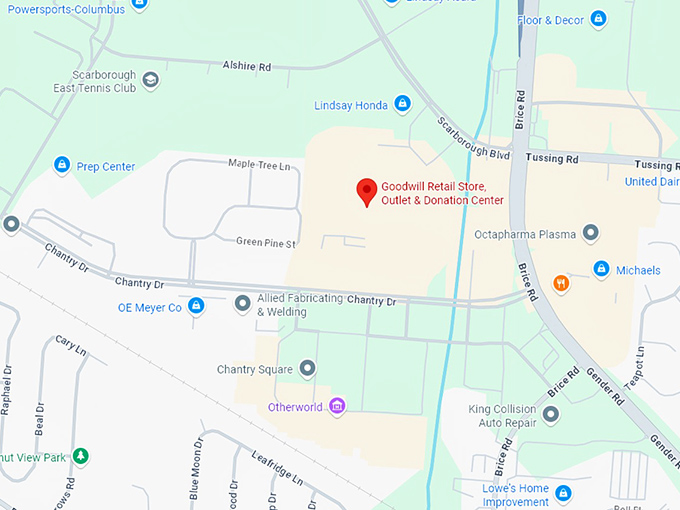 16. goodwill retail store, outlet & donation center map