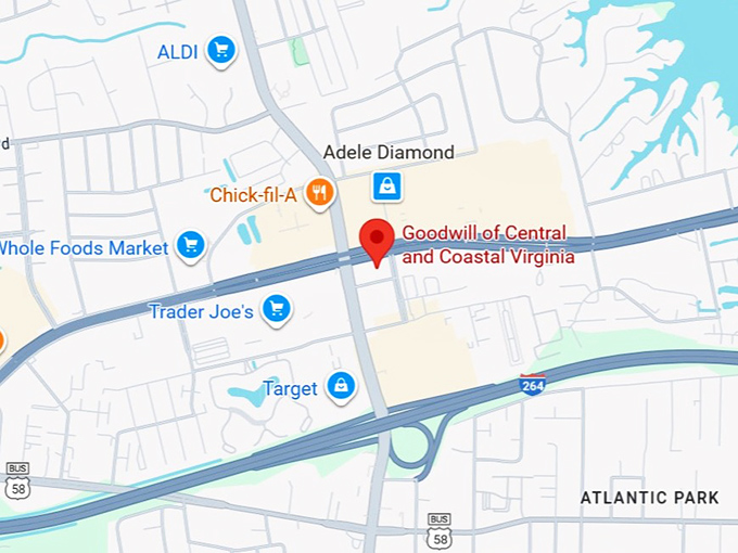 16. goodwill of central and coastal virginia (1661 laskin rd) map