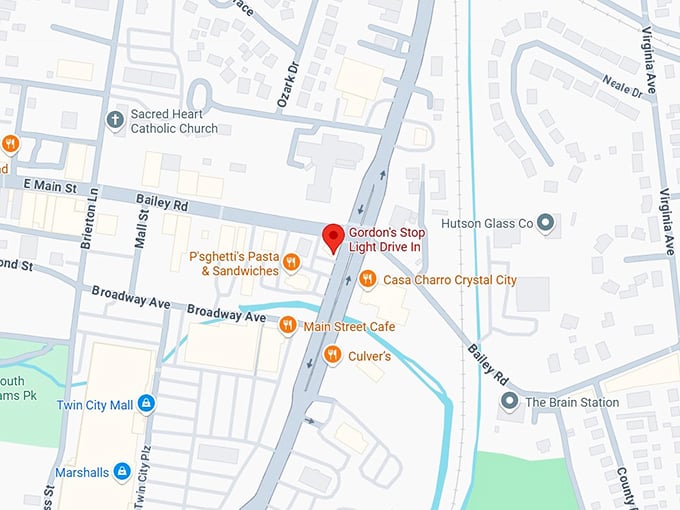 16. gordon's stop light drive in map