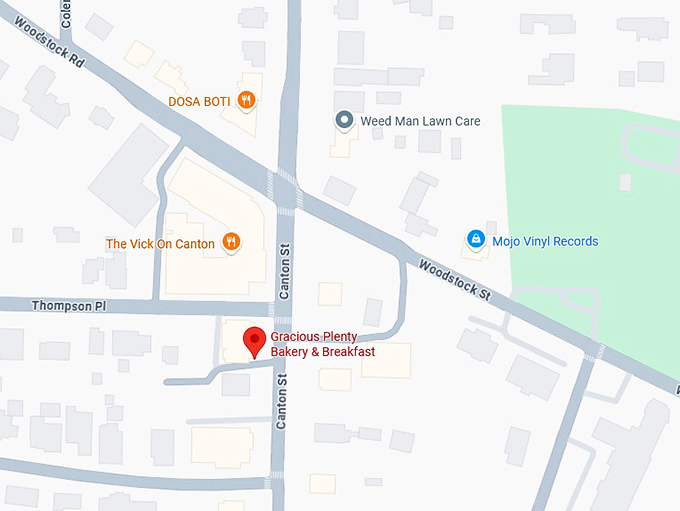 16. gracious plenty bakery & breakfast map